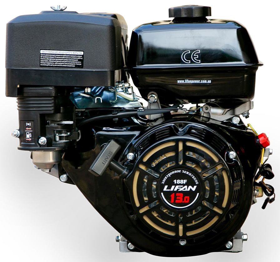 Двигун комбінований (газ/бензин) LIFAN LF188F-3A (13 к.с., шпонка 25 мм ...